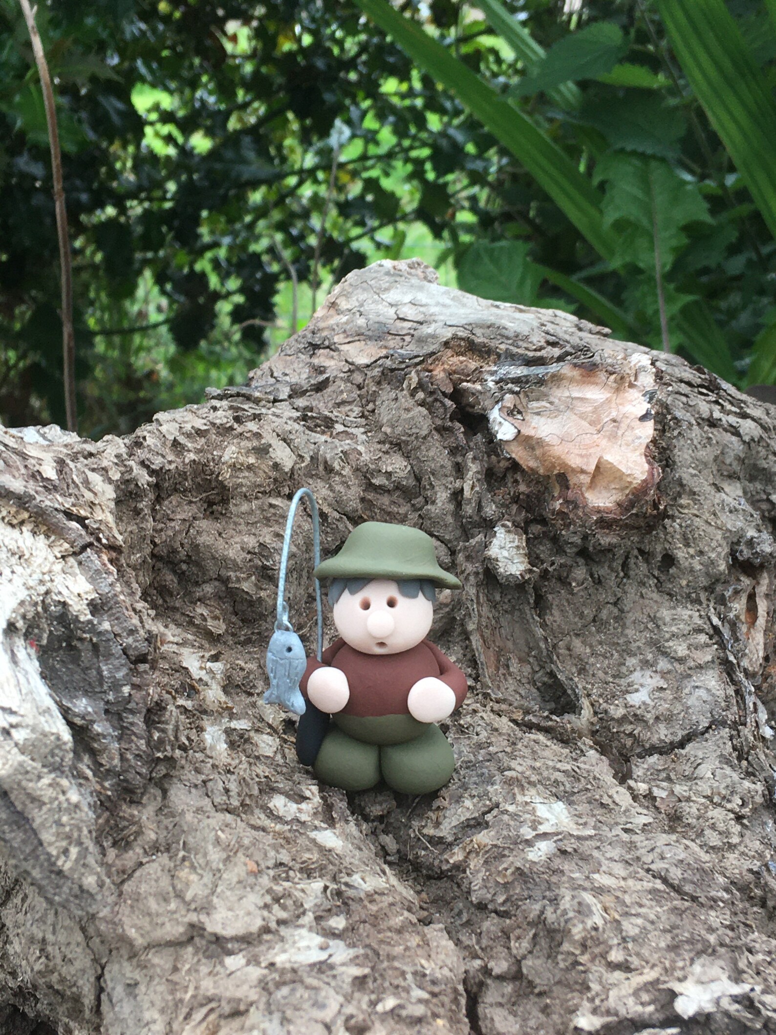 Fisherman Clay Figure Handmade Model | Etsy UK