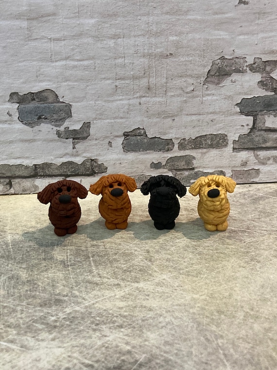 Cockapoo labradoodle clay figures | Etsy
