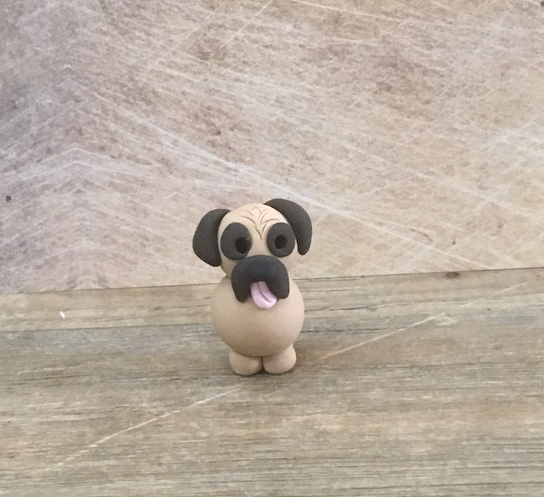 Pug Clay Figure Clay Dog Model Fur Baby Dog Owners Gift - Etsy