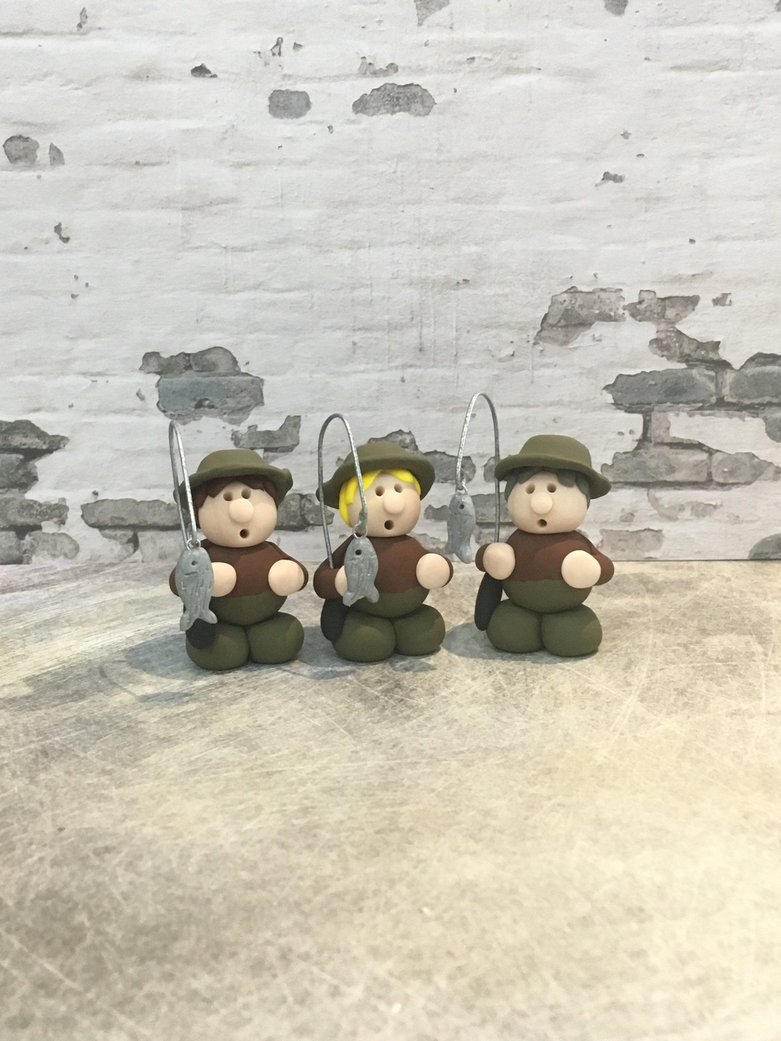 Fisherman Clay Figure Handmade Model - Etsy UK