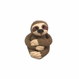 Sloth Clay Figure Handmade Miniature Model - Etsy UK