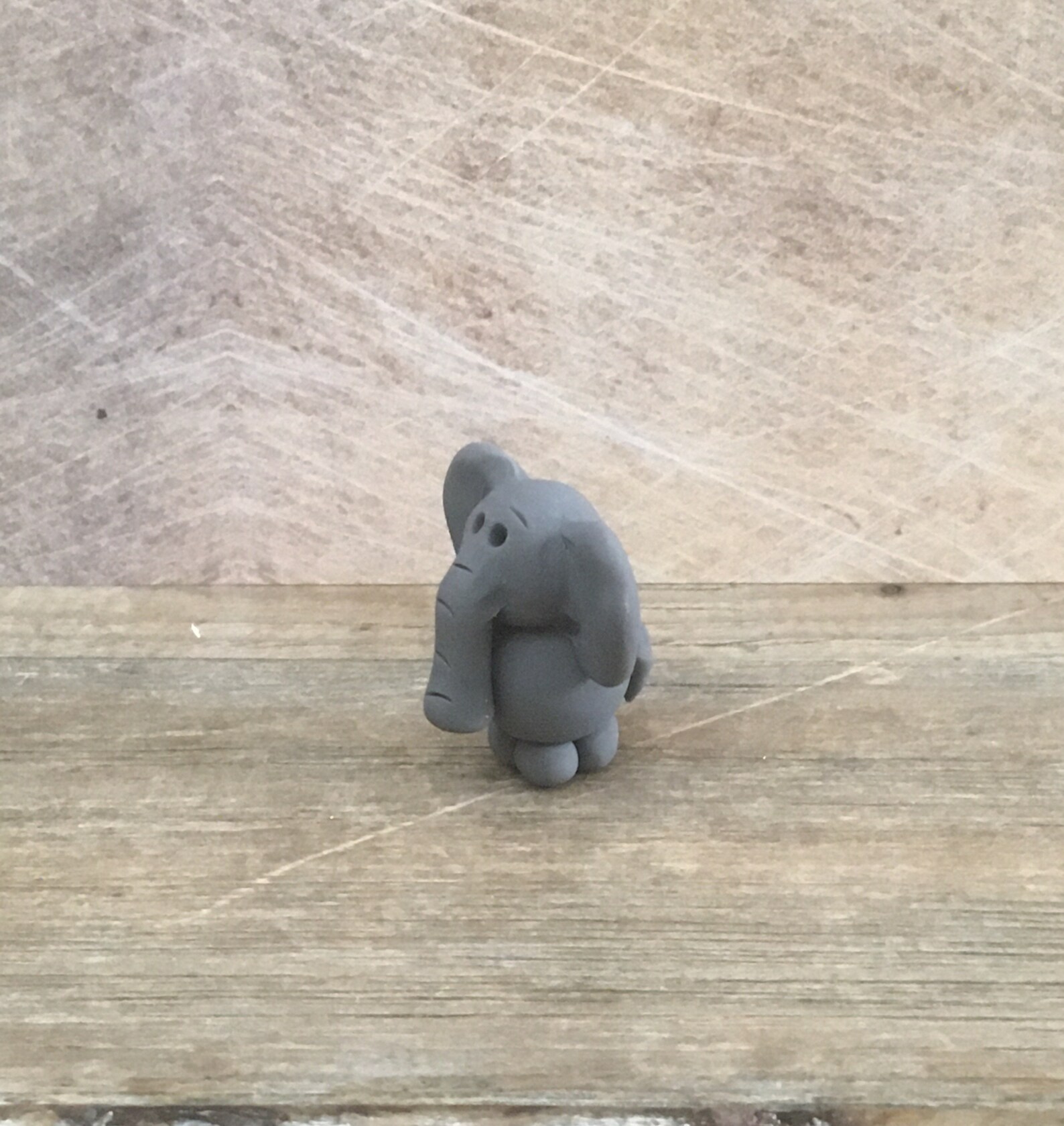 Elephant clay figure handmade miniature model | Etsy