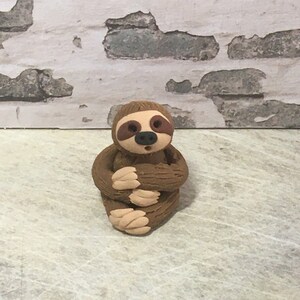 Sloth Clay Figure Handmade Miniature Model - Etsy UK