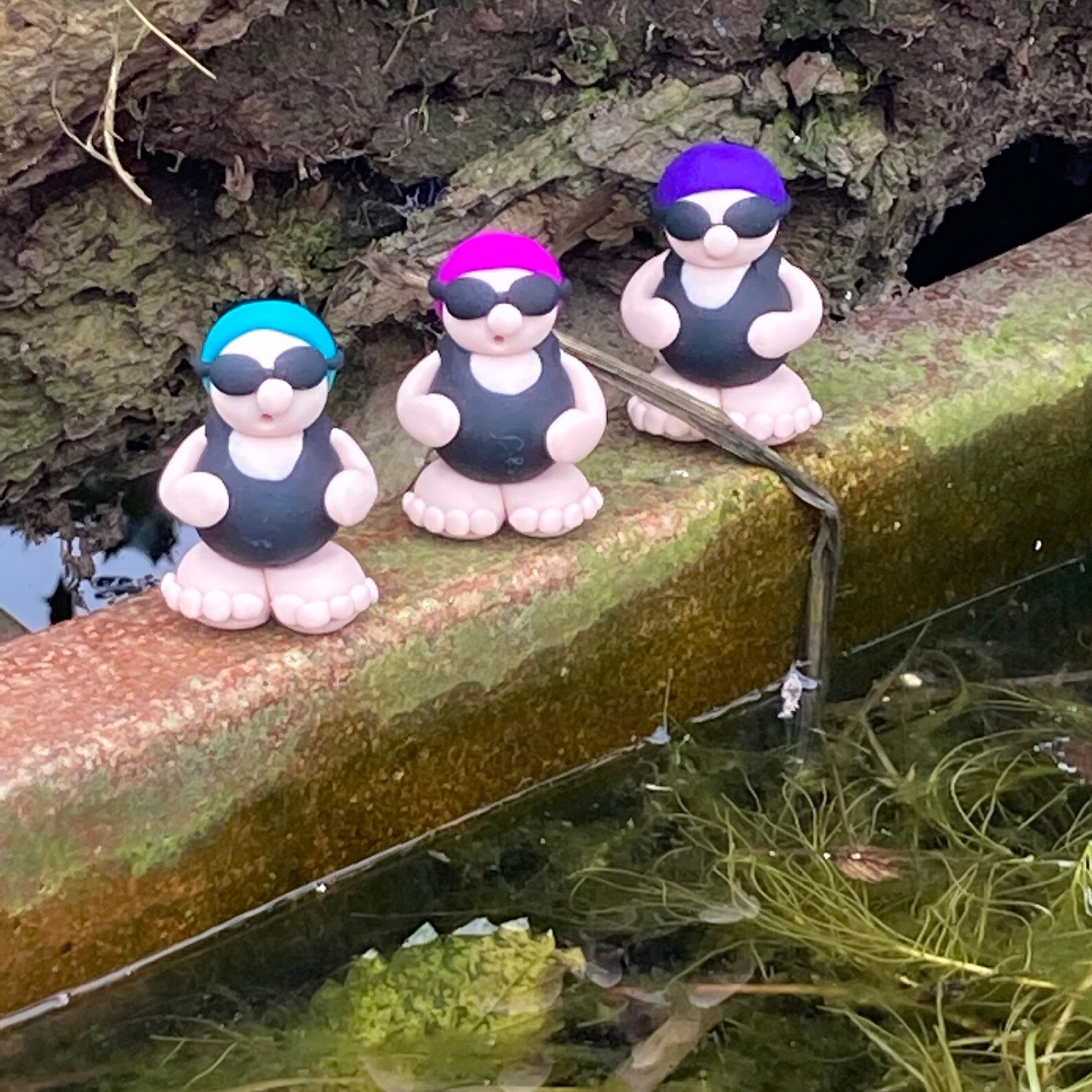 Swimmer figure wild swimming open swimmer clay models | Etsy