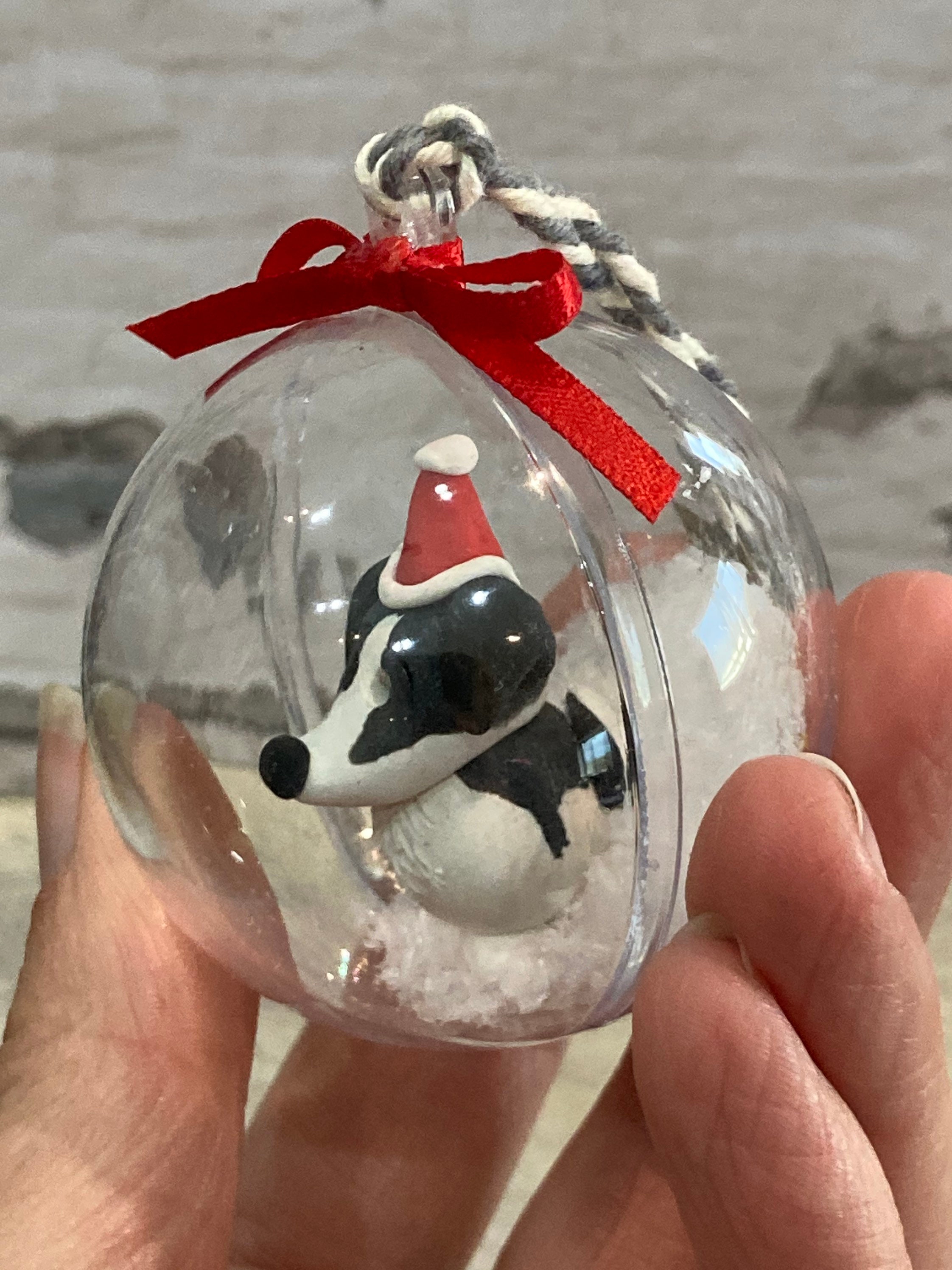 Border Collie Bauble Collie Clay Figure - Etsy