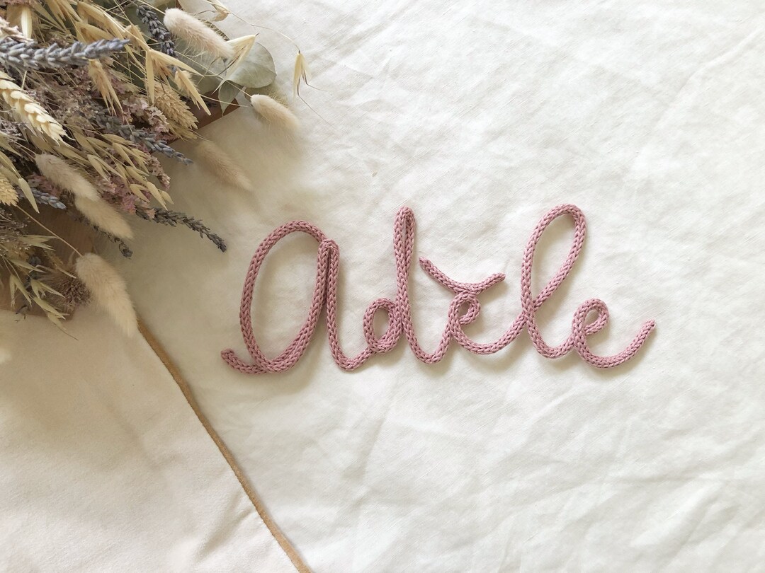 Woolen Word/first Name 5 Letters, in Knitting, Wool Word, Knitting ...