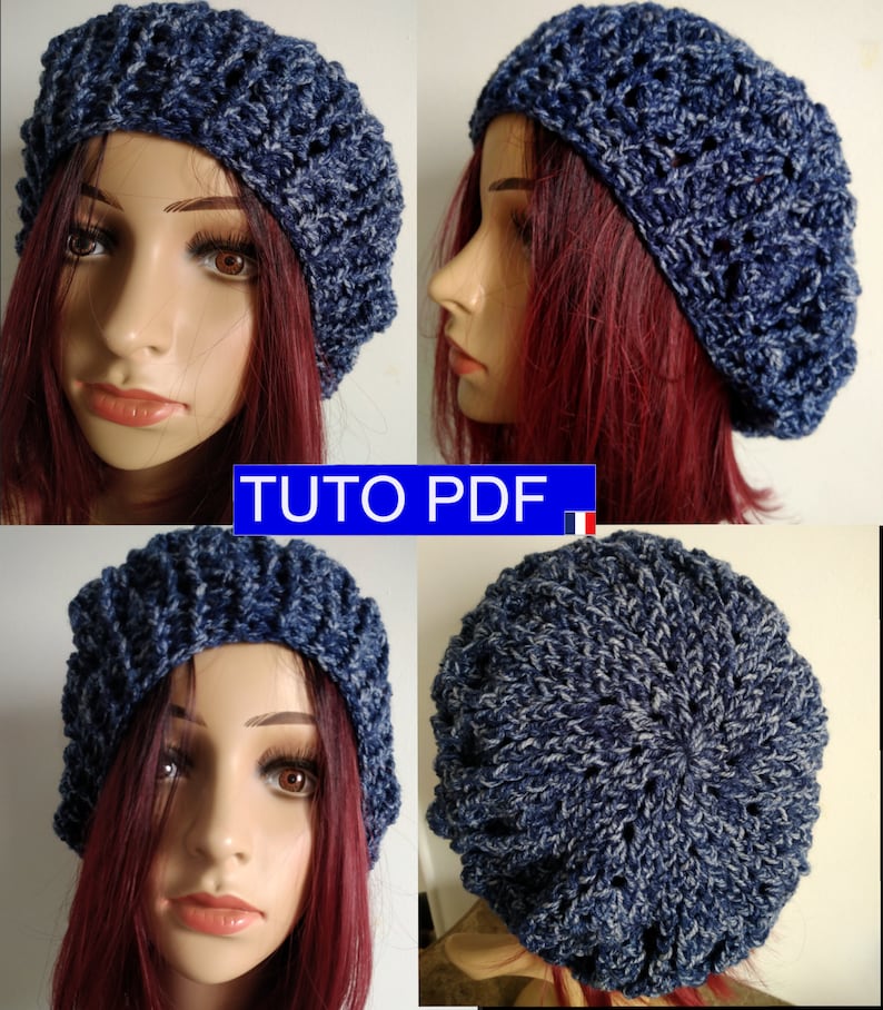 TUTO PDF En Français Bonnet Au Crochet Effet Relief Style - Etsy