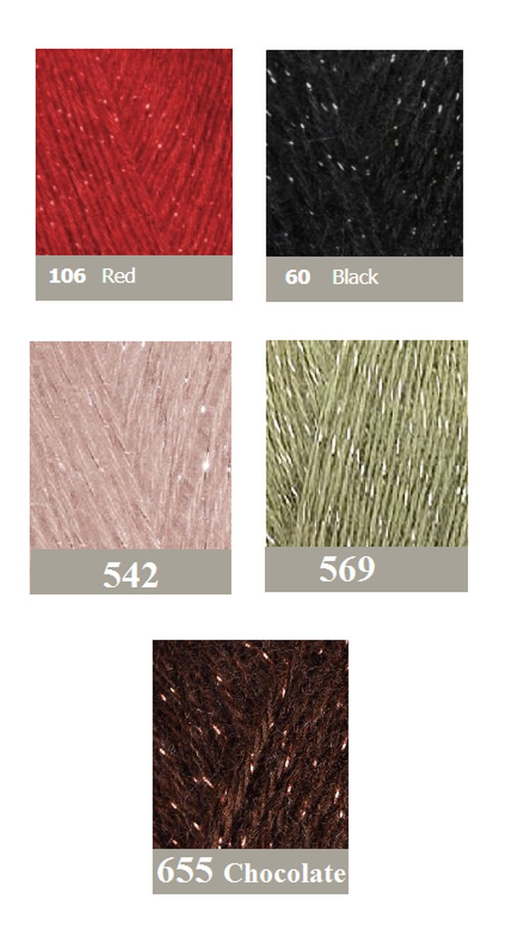 Alize Angora Gold Simli Yarn, Lightweight Fingering Yarn 3 Ply, Blend ...