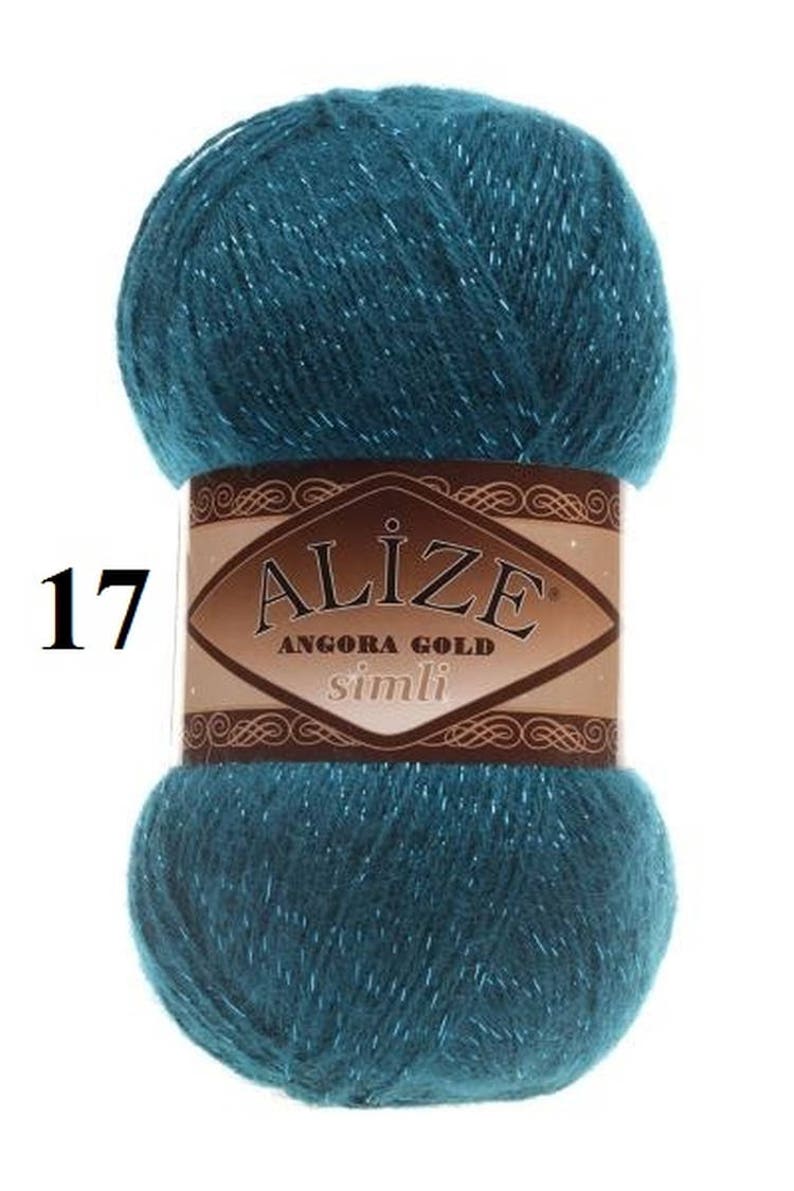 Alize Angora Gold Simli Yarn, Lightweight Fingering Yarn 3 Ply, Blend ...