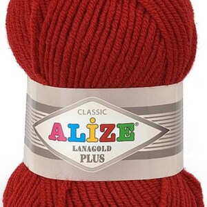 Choose Colour Alize LANAGOLD Plus, Hand Knit Yarn Wool and Acrylic, Blend Yarn, Winter Yarn ...