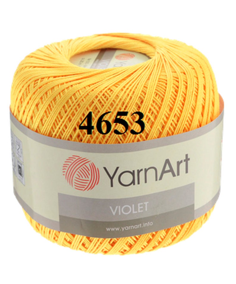 100% Cotton Yarnart Violet Mercerized Cotton Crochet Yarn Summer Soft ...
