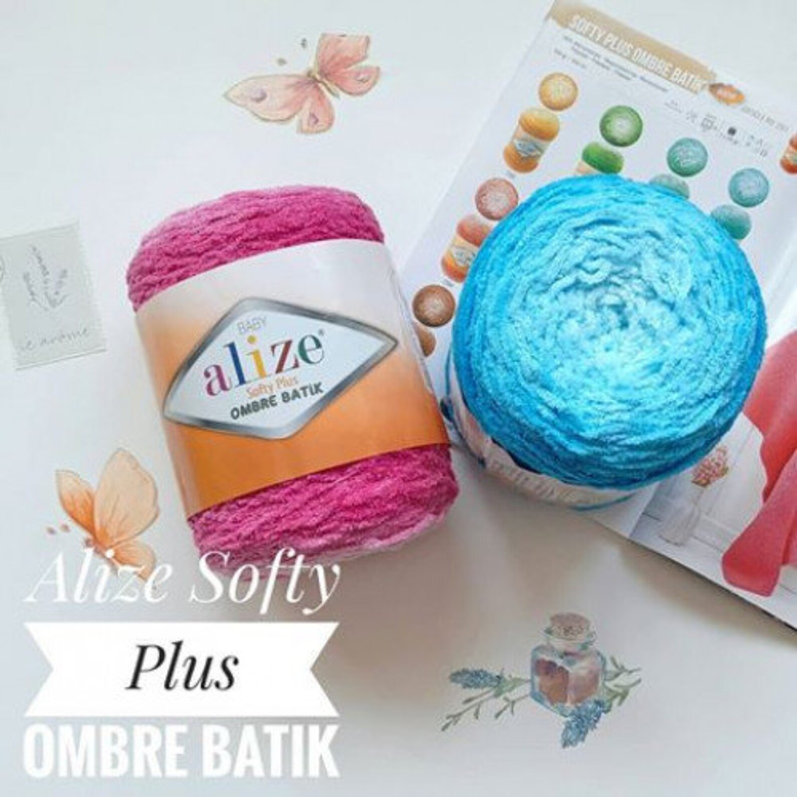 500g Alize Softy Plus Ombre Batik Baby Micropolyester Yarn Extra Soft ...