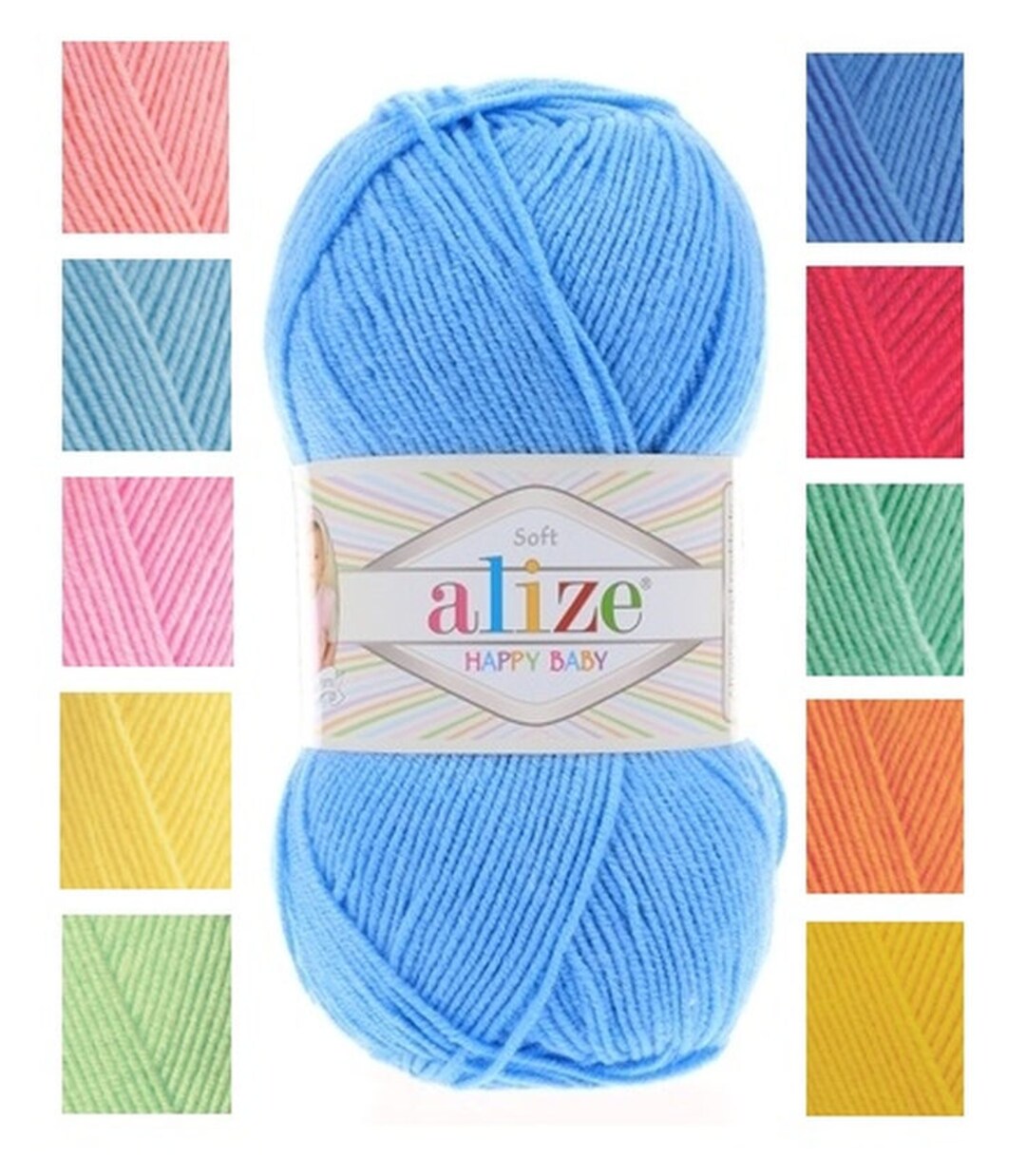 Alize Happy Baby Soft Baby Acrylic Yarn Antibacterial Hypoallergenic ...