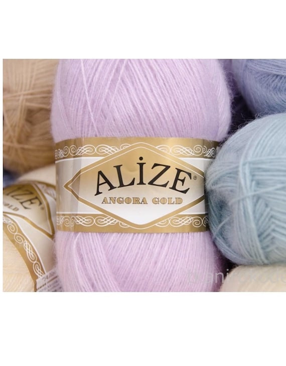 Alize Angora Gold mohair yarn blend acrylicyarn winter soft | Etsy