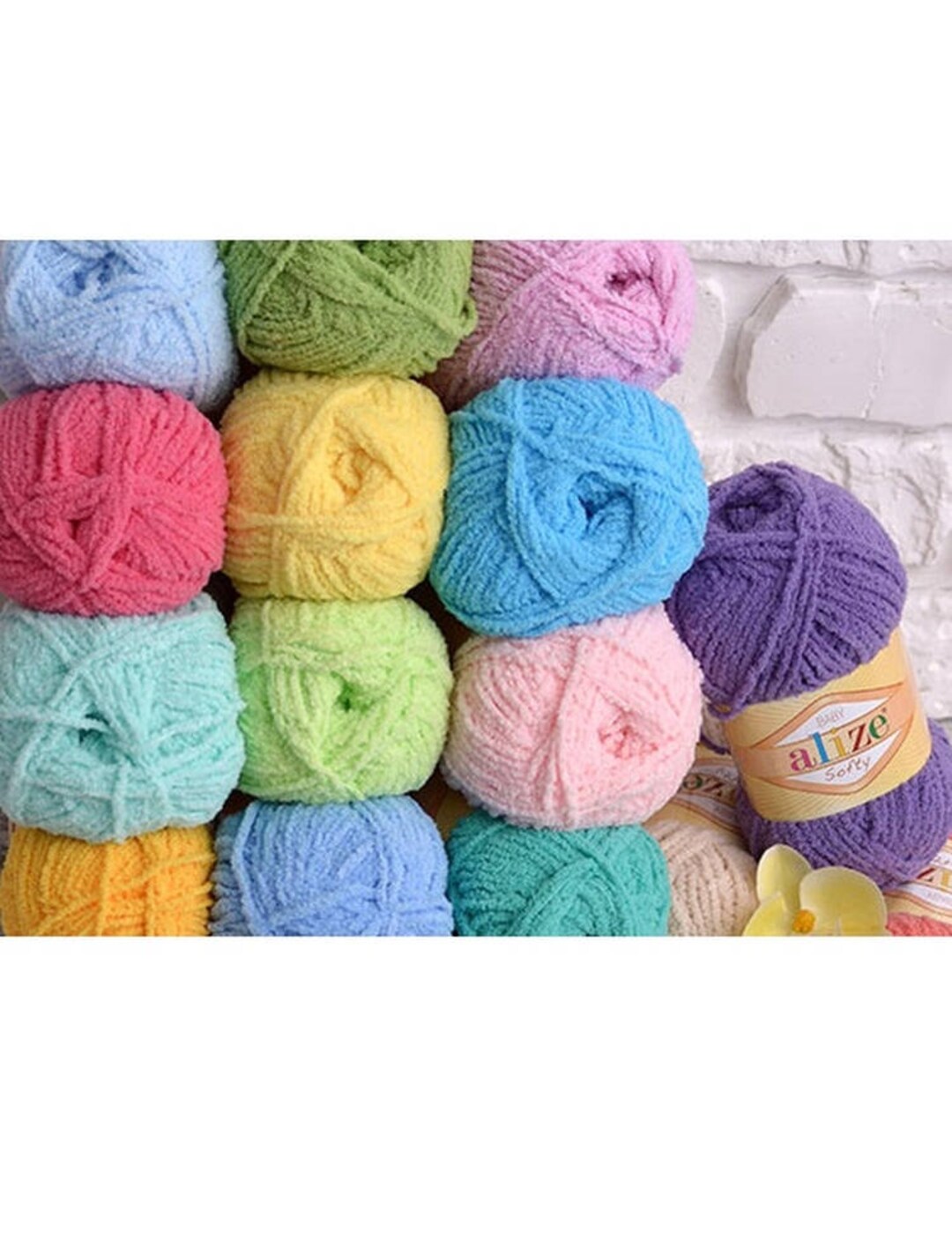 Alize Softy Baby Yarn Micropolyester Yarn Extra Soft Yarn - Etsy