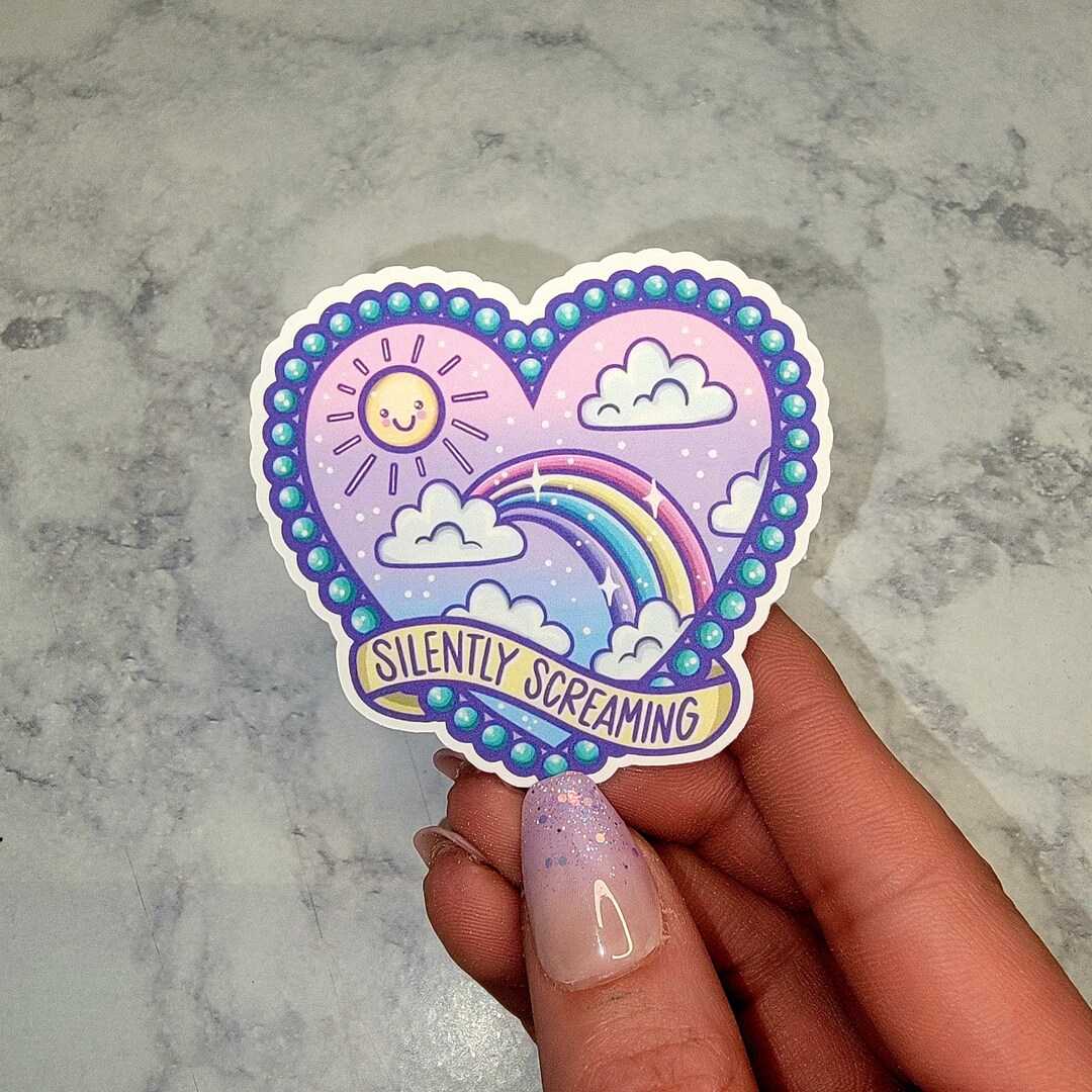 Silently Screaming Snarky Stickers, Die Cut Sticker, Laptop Sticker ...