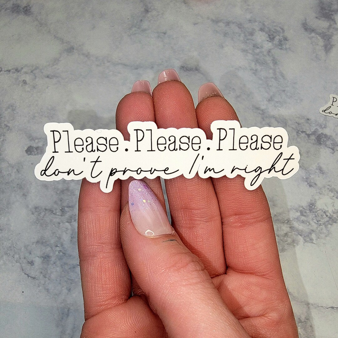Please, Please, Please Sticker, Die Cut Sticker, Laptop Sticker ...