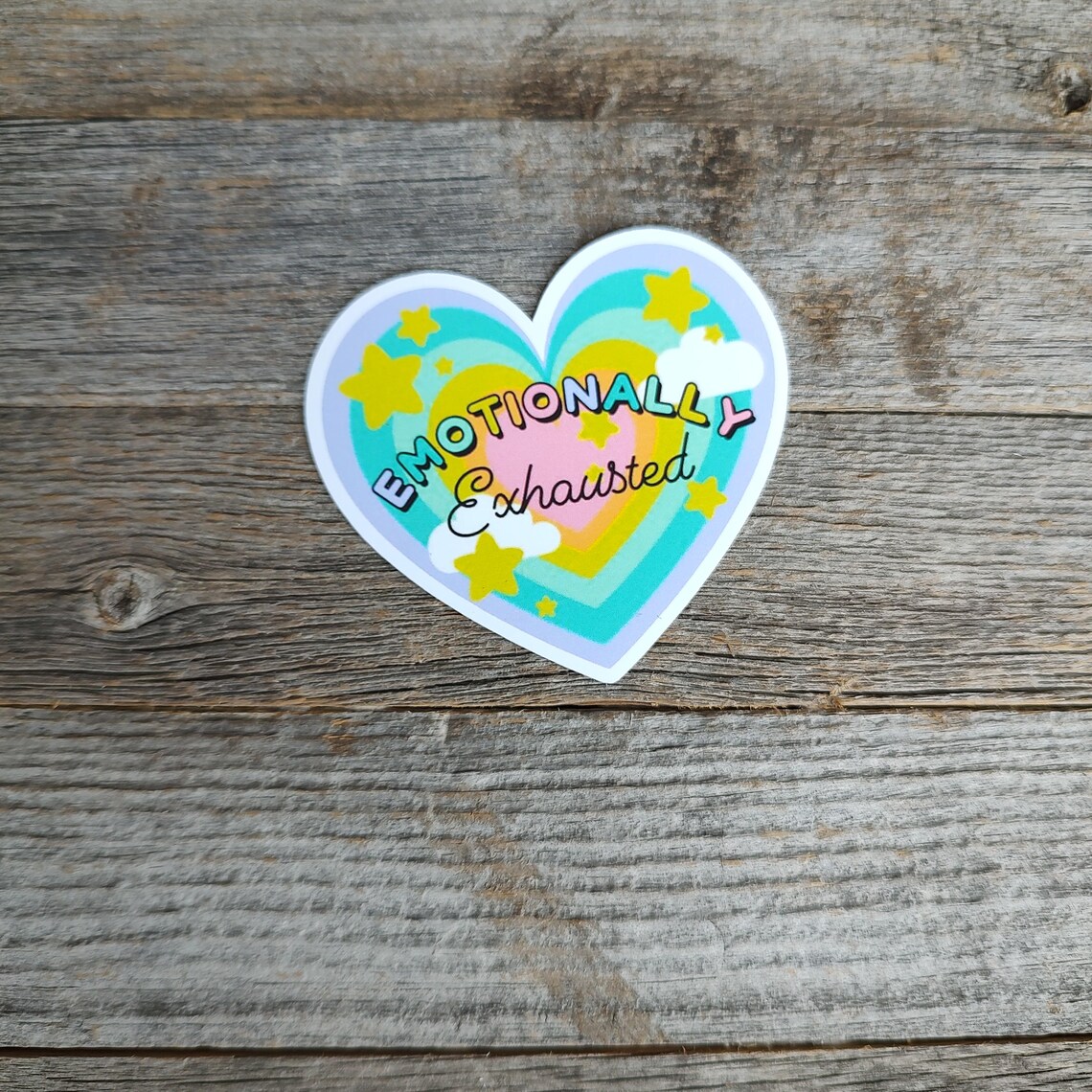 Emotionally Exhausted Stickers, Die Cut Sticker, Laptop Sticker ...