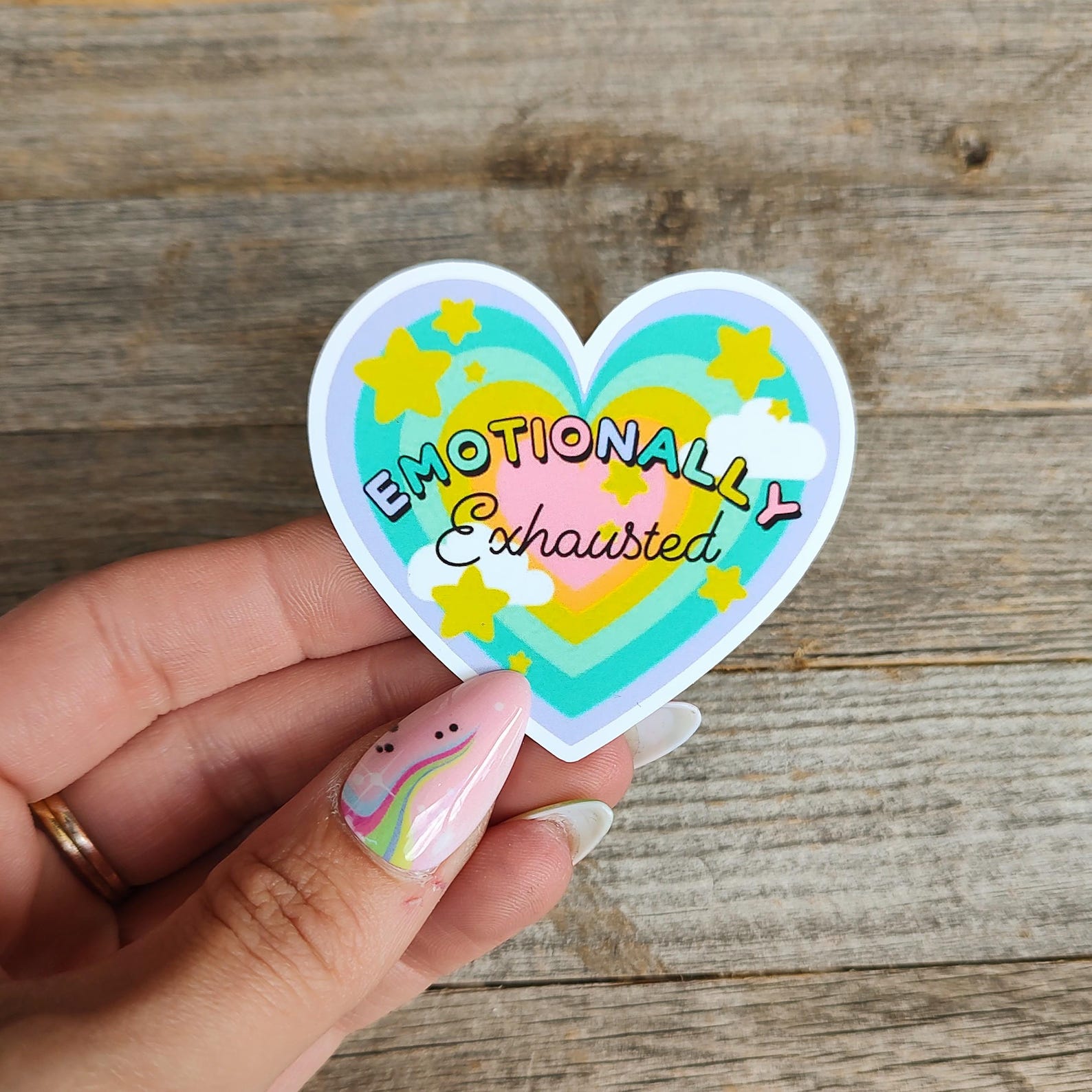 Emotionally Exhausted Stickers, Die Cut Sticker, Laptop Sticker ...