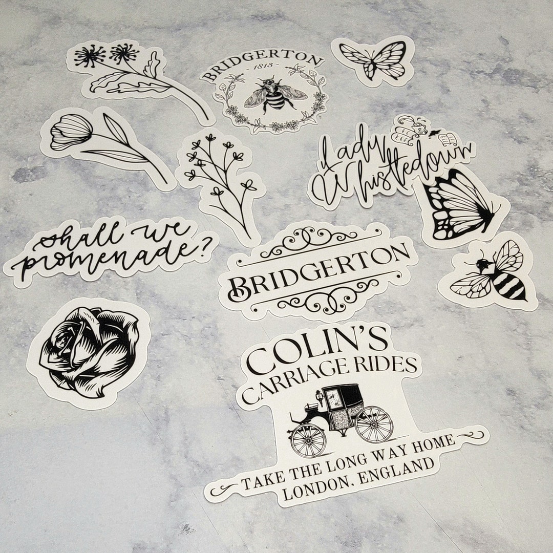 Bridgerton Script Quote, 12 Pack Stickers, Die Cut Stickers, Laptop ...