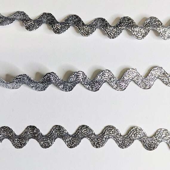 Silver Metallic Ric Rac Half Inch 13mm Wide Vintage Stock | Etsy