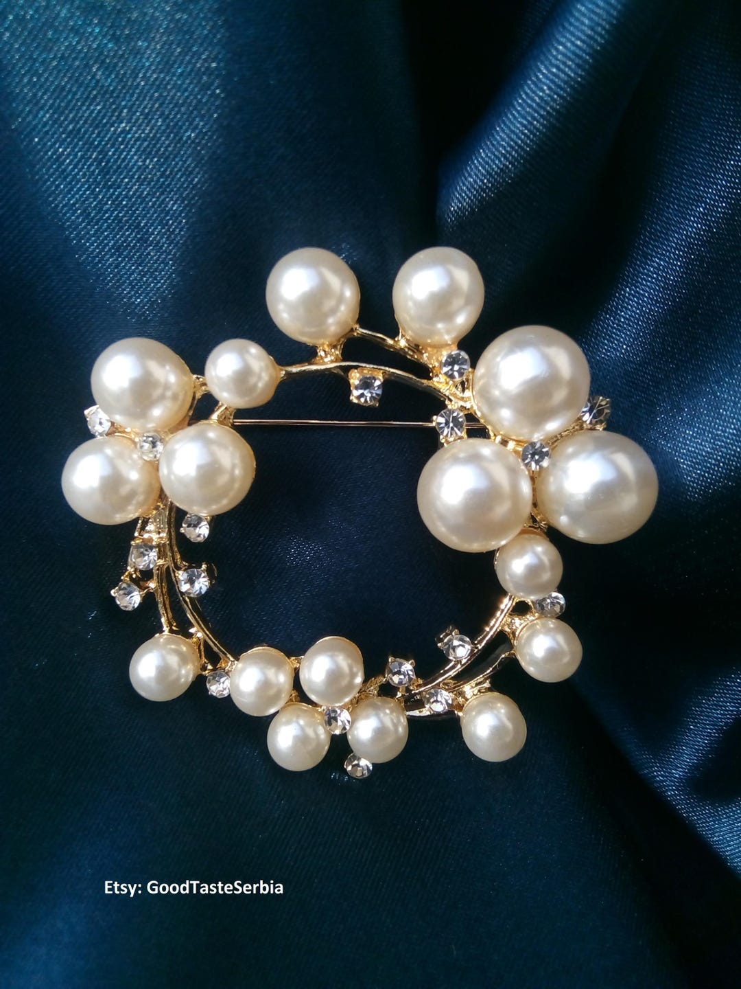 PEARL BROOCH PIN, Brooches for Women, Imitation Pearl Brooch, White ...