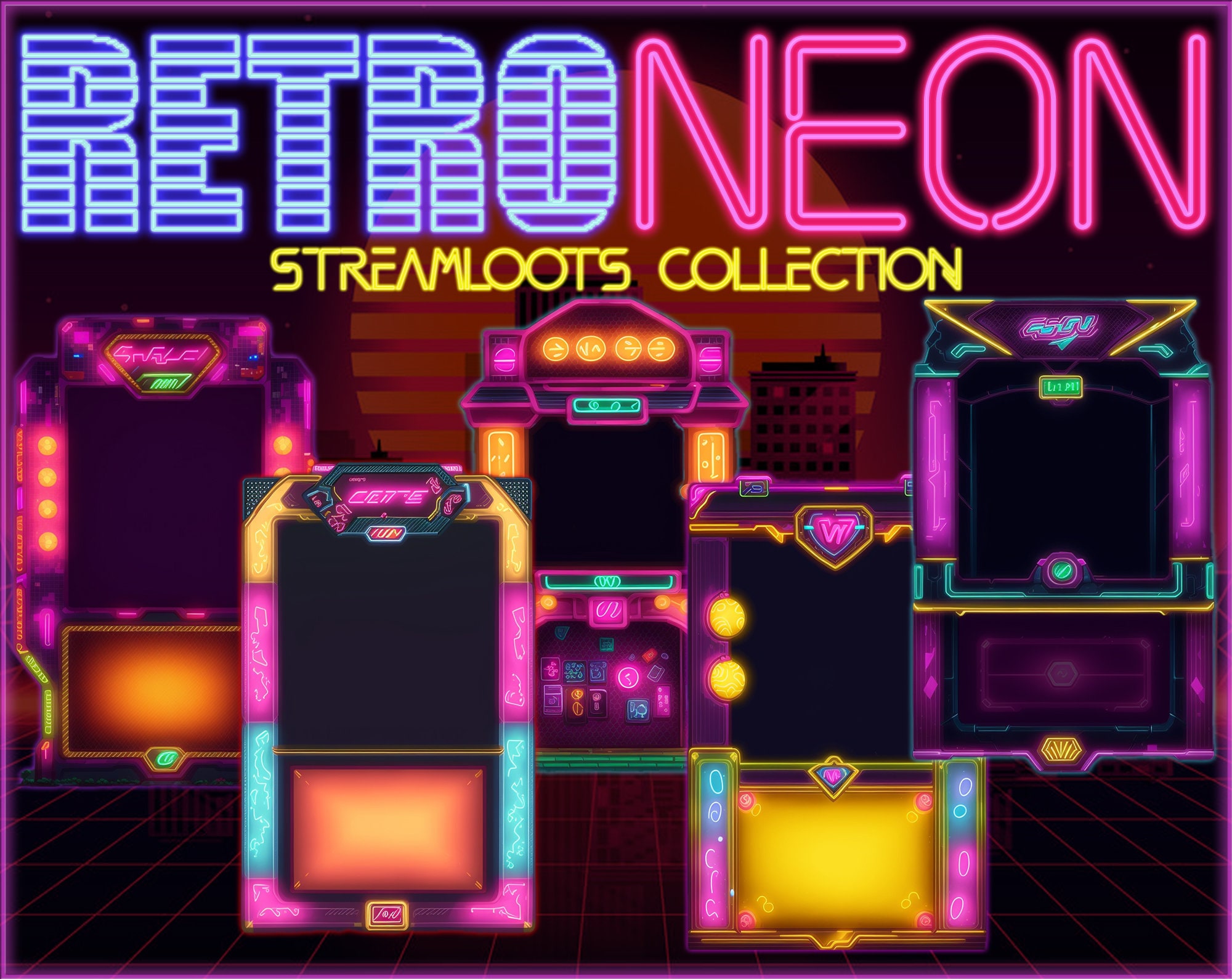 Twitch Streamloots Retro Neon Collection! - Etsy