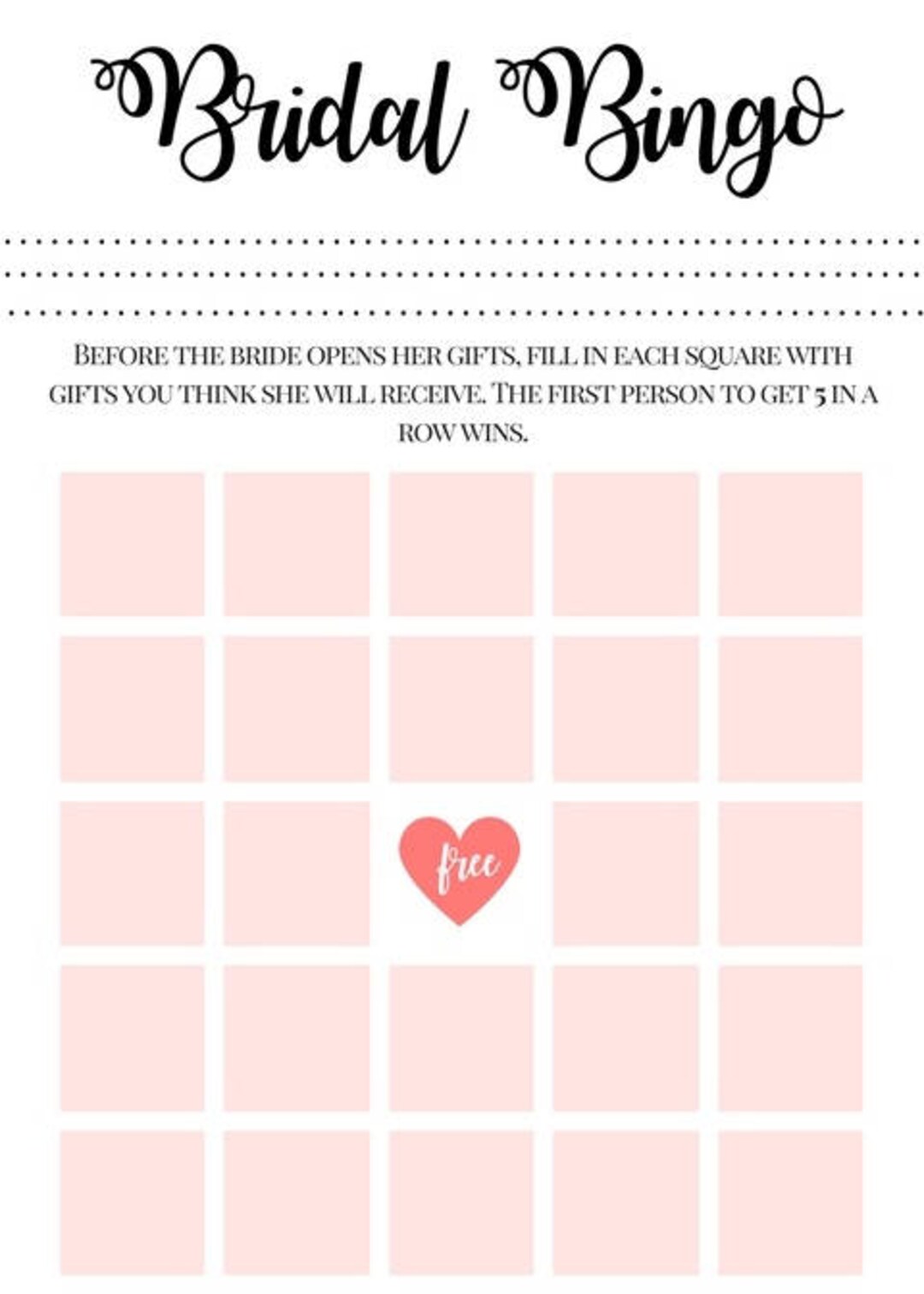 Bridal Shower Games - 4 Pack - Etsy