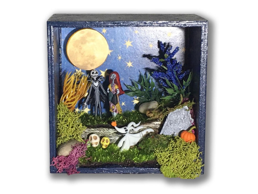 Nightmare Before Christmas, Jack Skellington, Sally, Zero Shadow Box ...