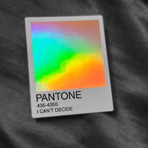 Holographic Pantone Sticker: Funny Graphic Design Art Decal - Etsy