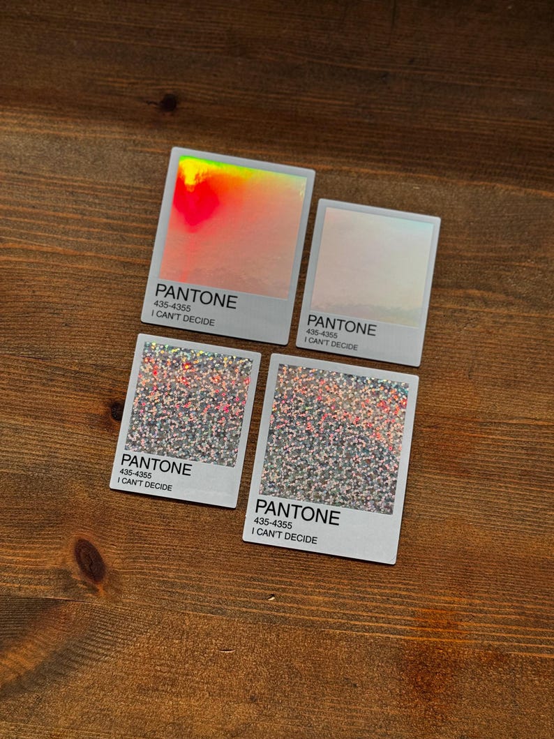 Holographic Pantone Sticker: Funny Graphic Design Art Decal - Etsy