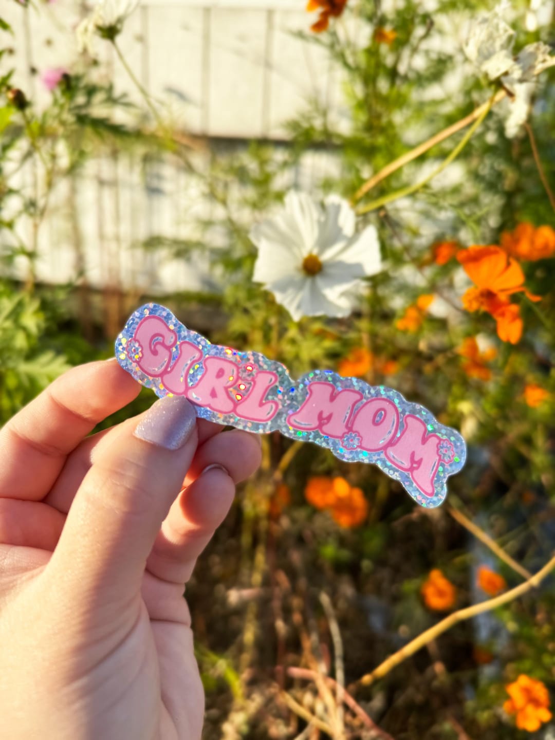 In My Girl Mom Era, Glitter Girl Mom Sticker, Girly, Mom Era ...