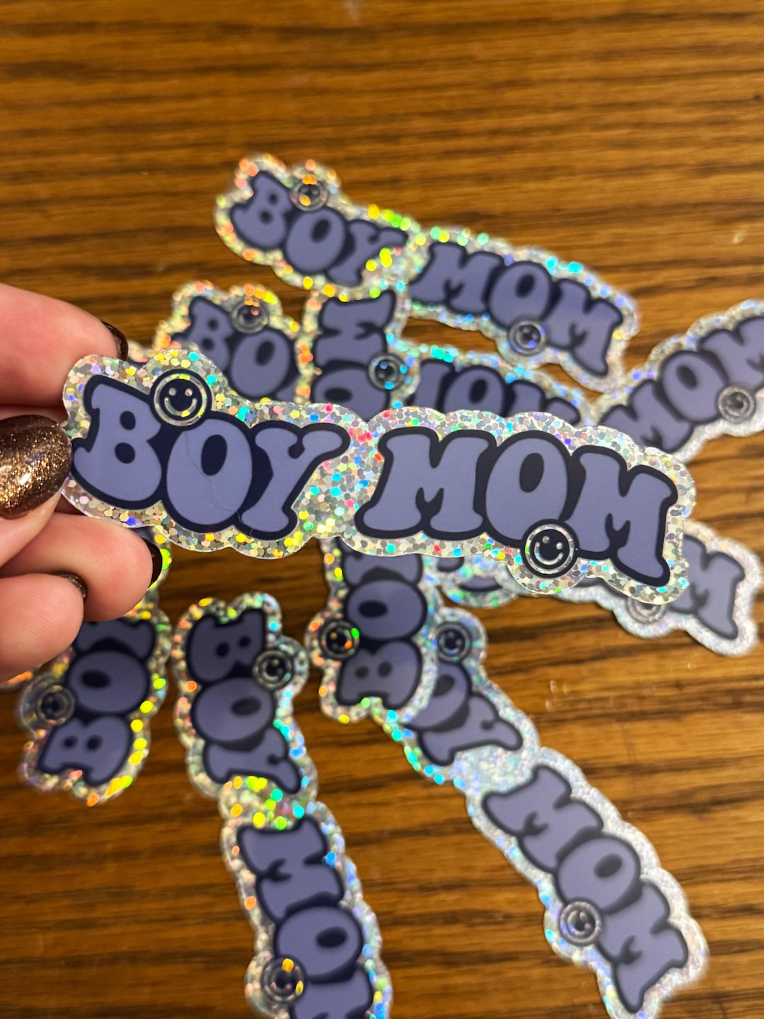 Boy Mom Sticker, Glitter, Blue, Bluey, in My Mom Era - Etsy