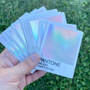 Pantone Color Swatch Sticker, Holographic Sticker, Graphic Design Gift ...