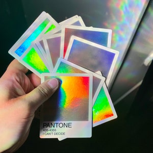 Pantone Color Swatch Sticker, Holographic Sticker, Graphic Design Gift ...