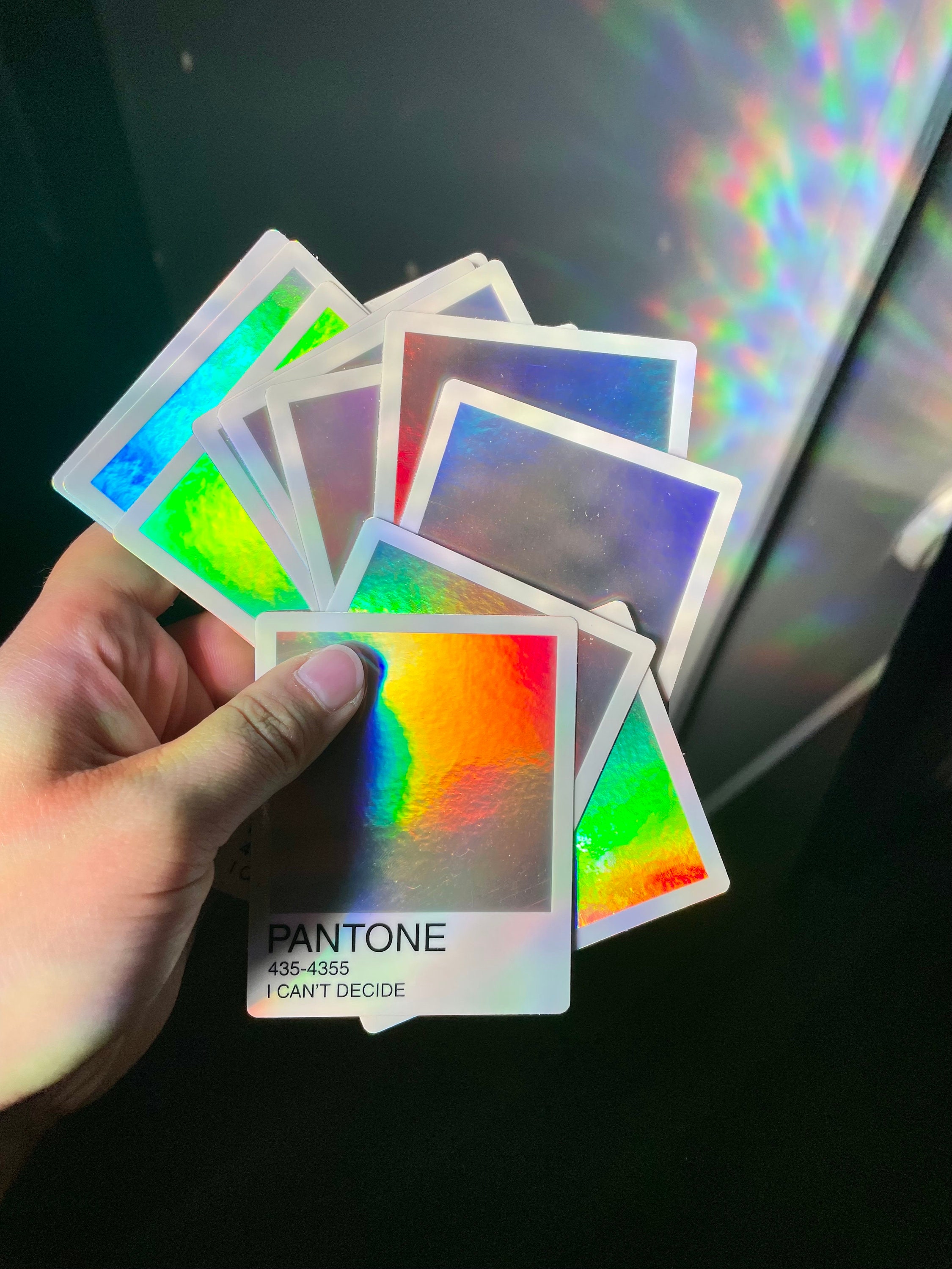 Pantone Color Swatch Sticker, Holographic Sticker, Graphic Design Gift ...