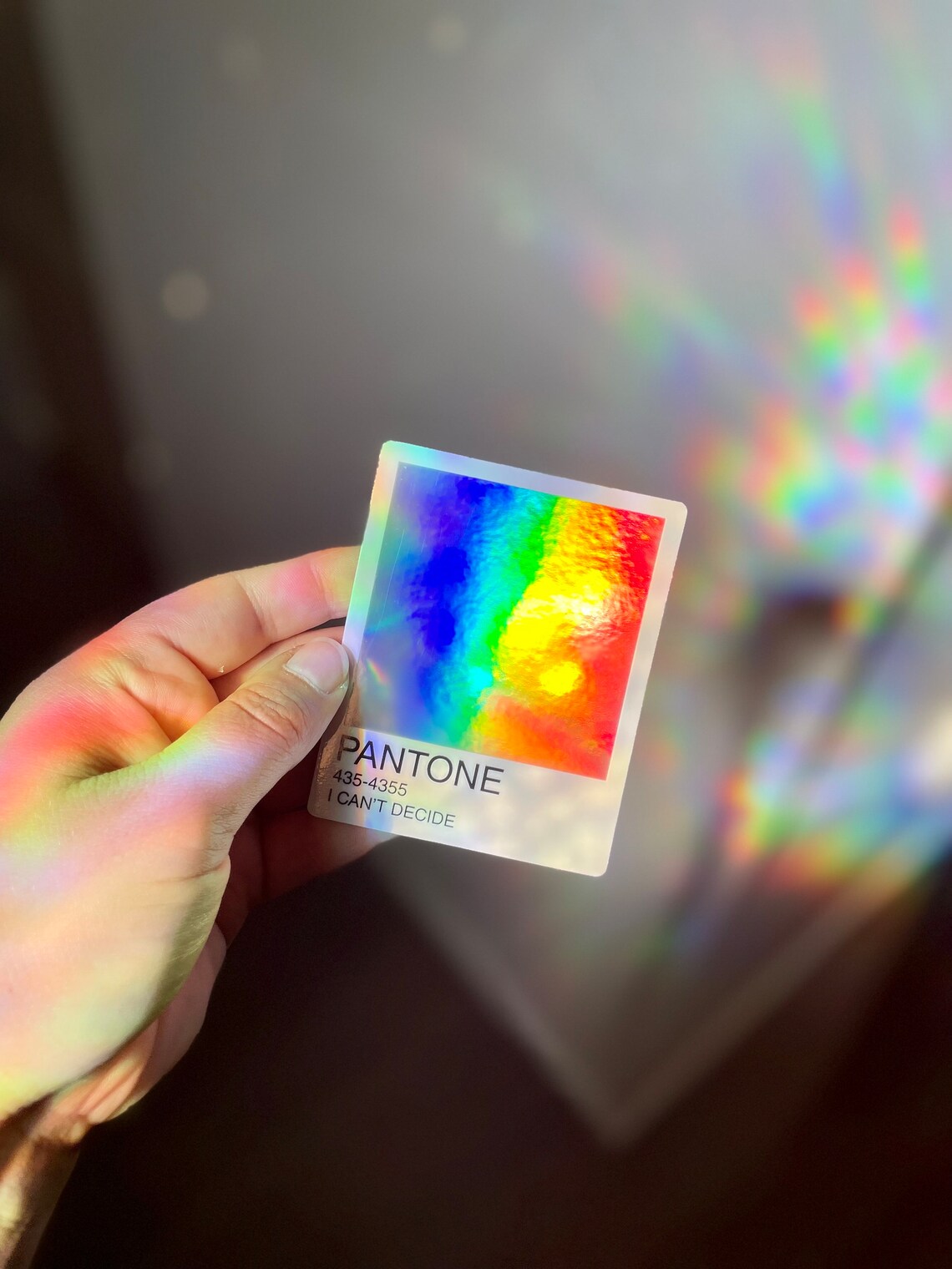 Pantone Color Swatch Sticker, Holographic Sticker, Graphic Design Gift ...