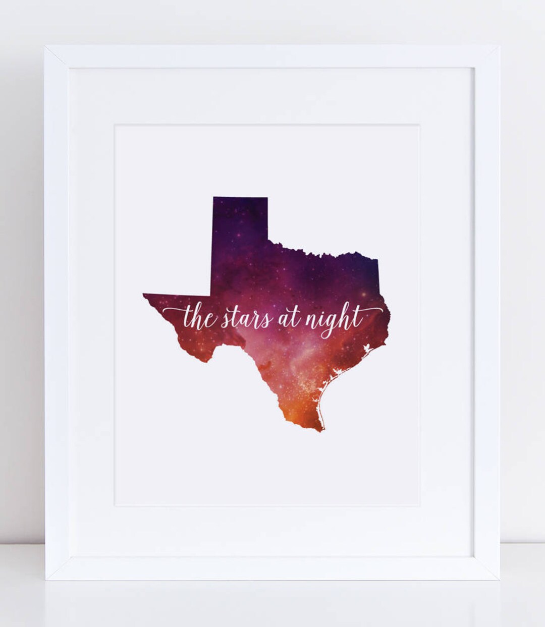 Texas Print Stars at Night / Printable Texas Wall Art / 8x10 Galaxy ...