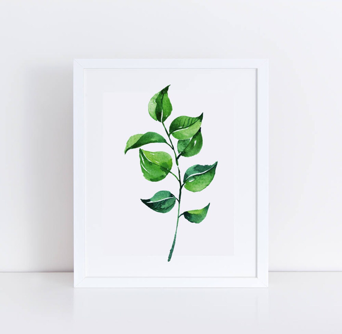 Watercolor Leaves Art / Printable Leaf Wall Art / Nature Wall Print ...