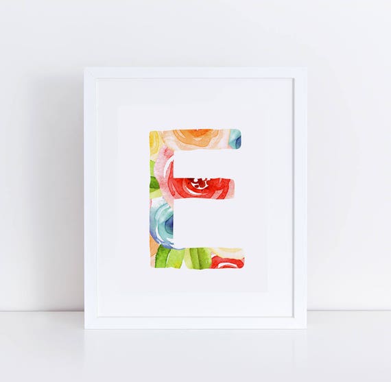 Letter E Nursery Printable / Monogram Print / Printable - Etsy
