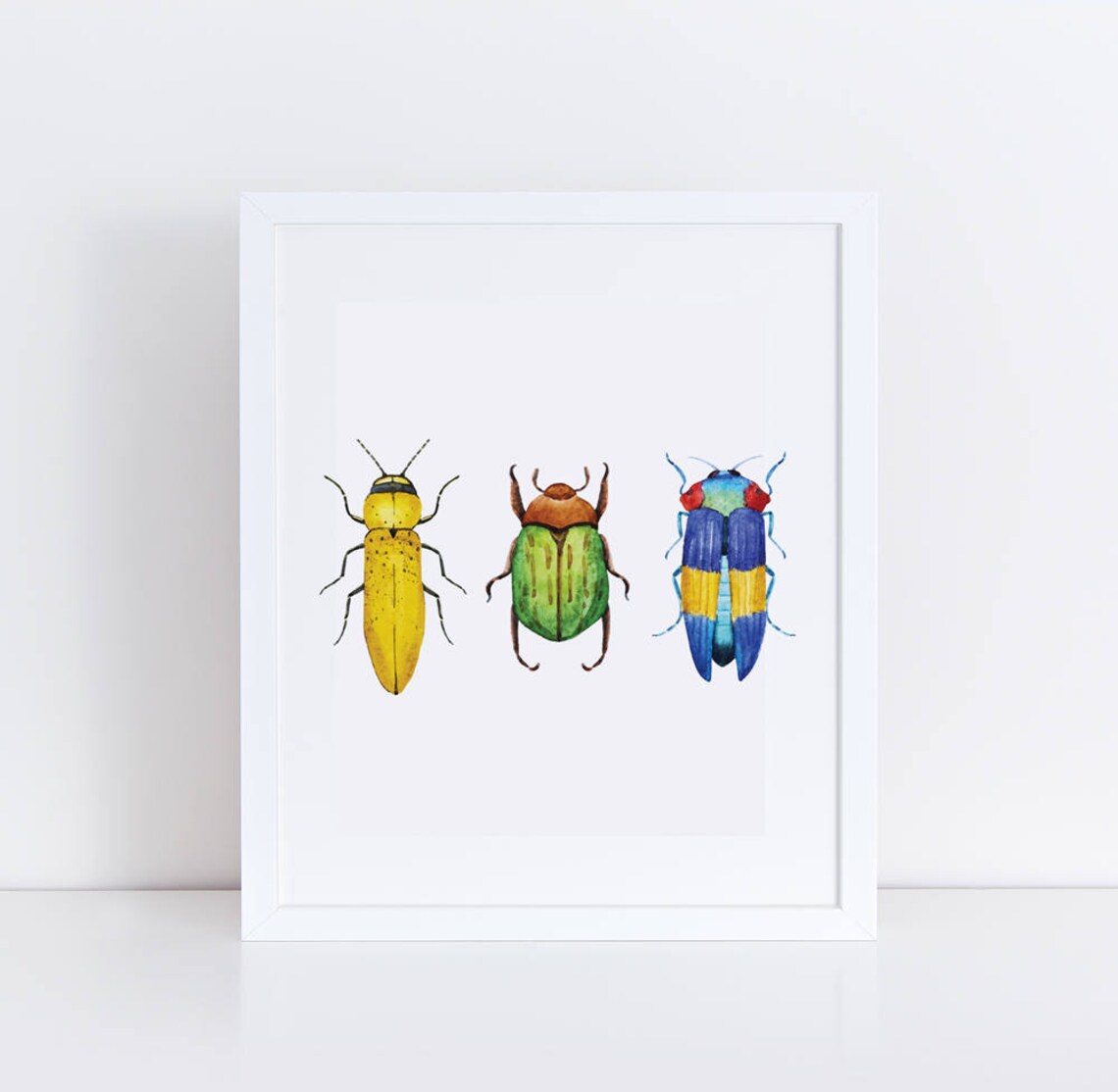 Printable Bug Art / Watercolor Insect Illustration / Bug Wall Art Print ...