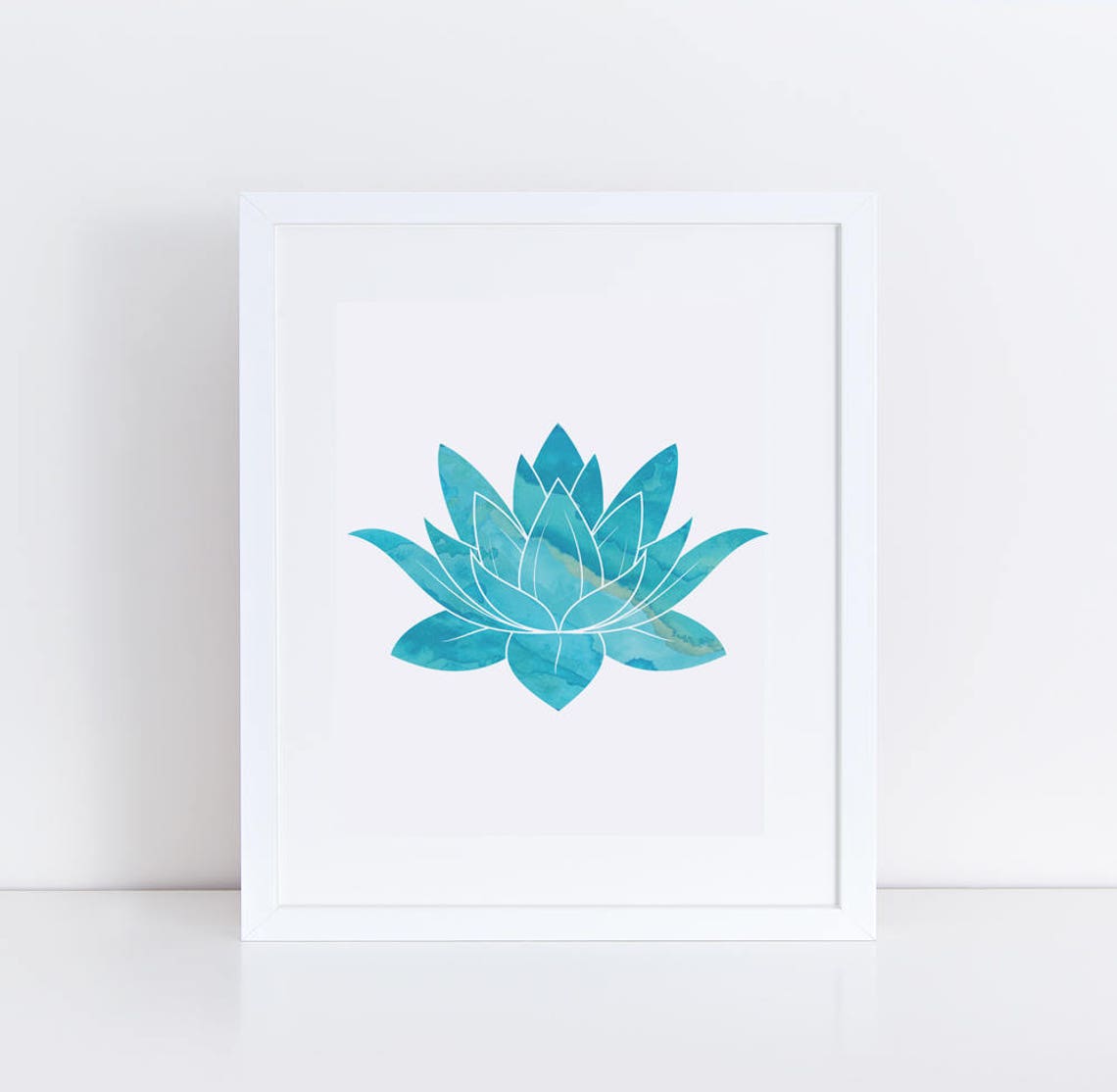 Printable Lotus Art / Watercolor Lotus Flower Wall Print / Printable ...