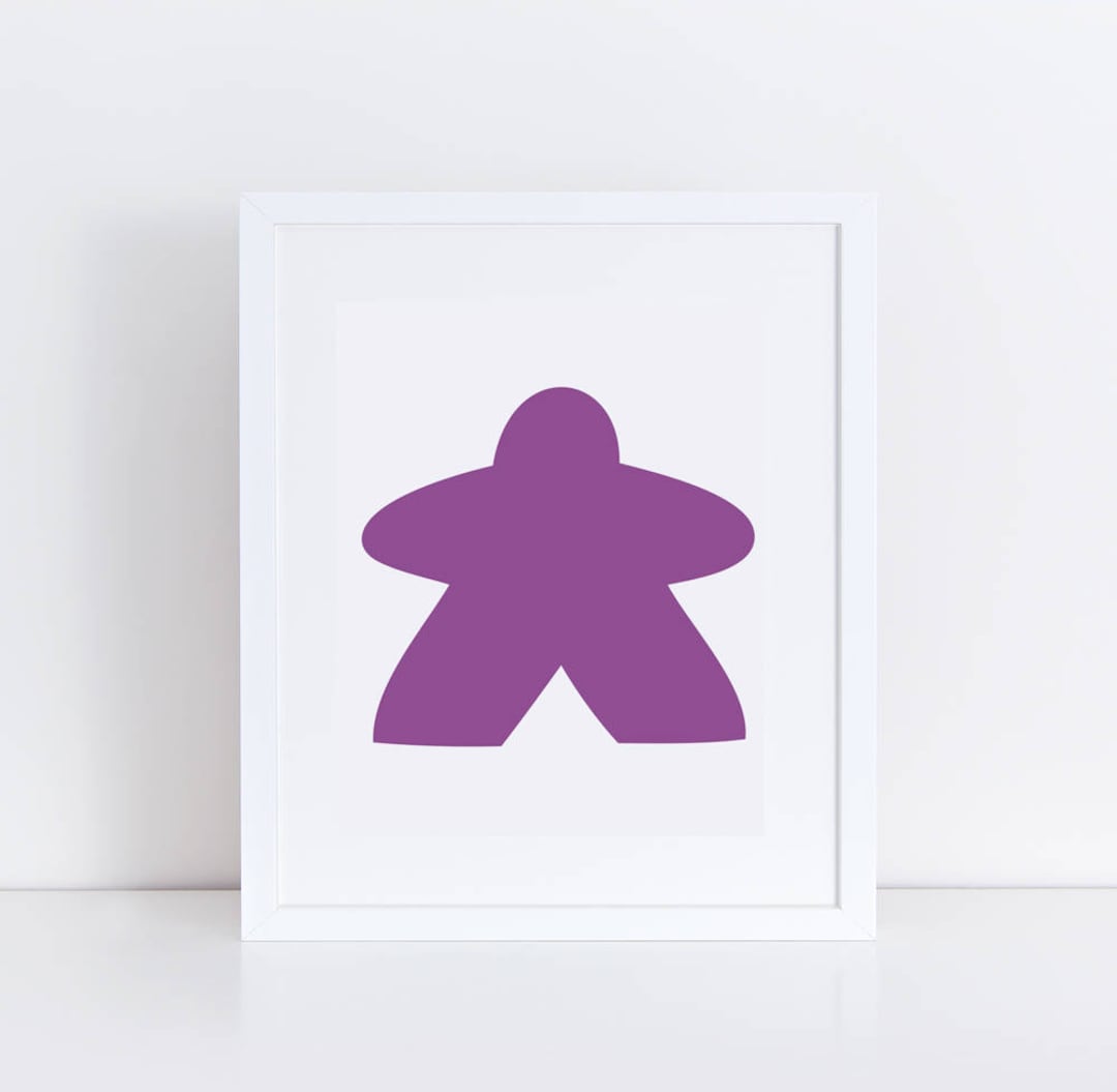 Printable Meeple Art / Purple Meeple Wall Print / Printable Board Game ...