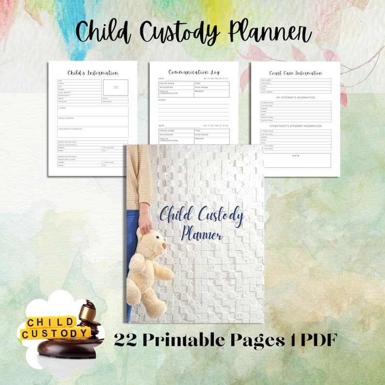 Printable Child Custody Planner, 22 Pages, Co-parenting Organizer ...