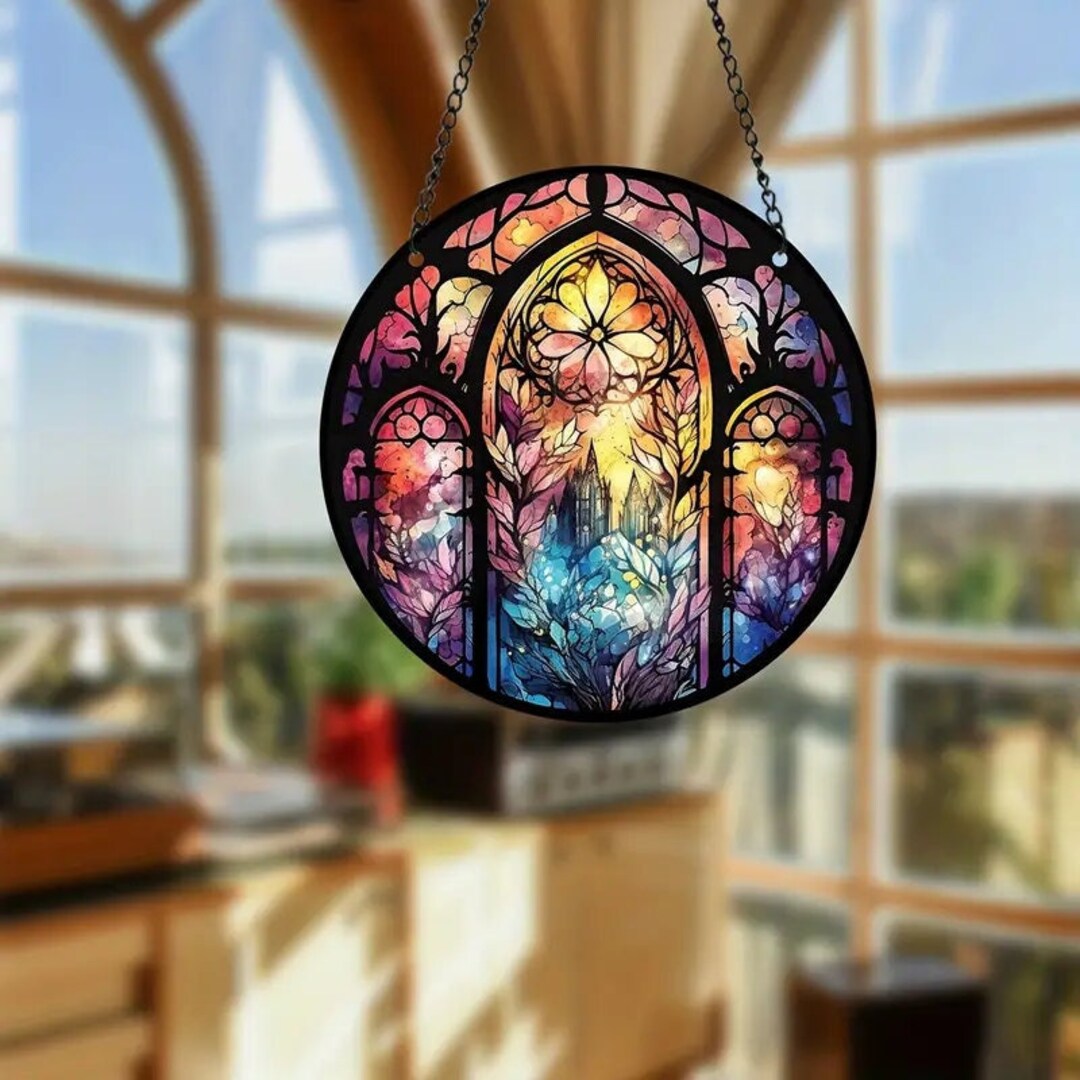 Church Stained Window Hangings Stained Decorations Church - Etsy