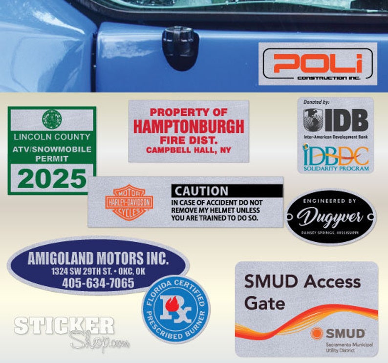 Reflective Weatherproof Sticker Sheets - Custom Printed Decals ...