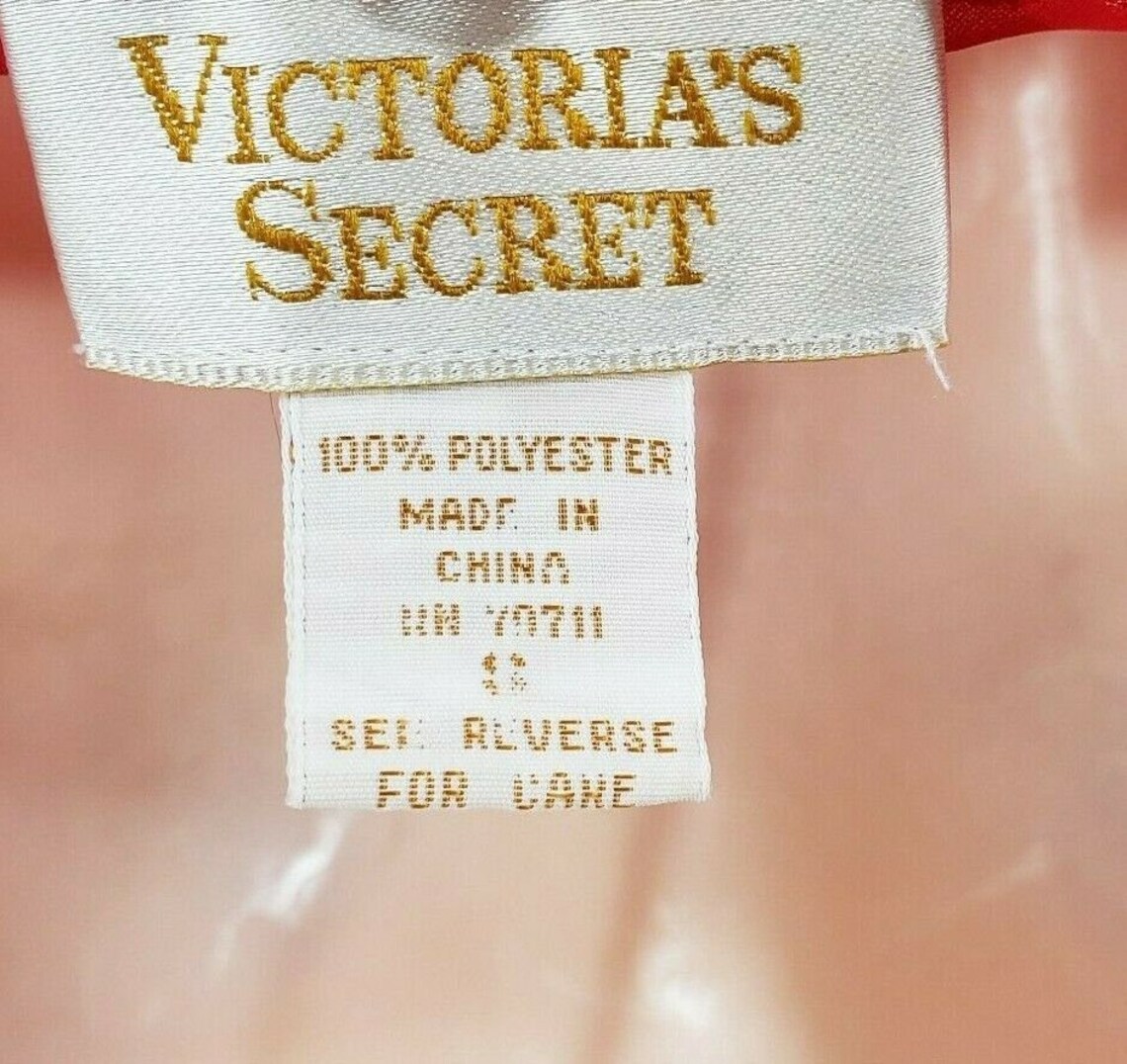 Vintage Gold Label Victoria Secret Snap Crotch Tie Front Lace Red ...