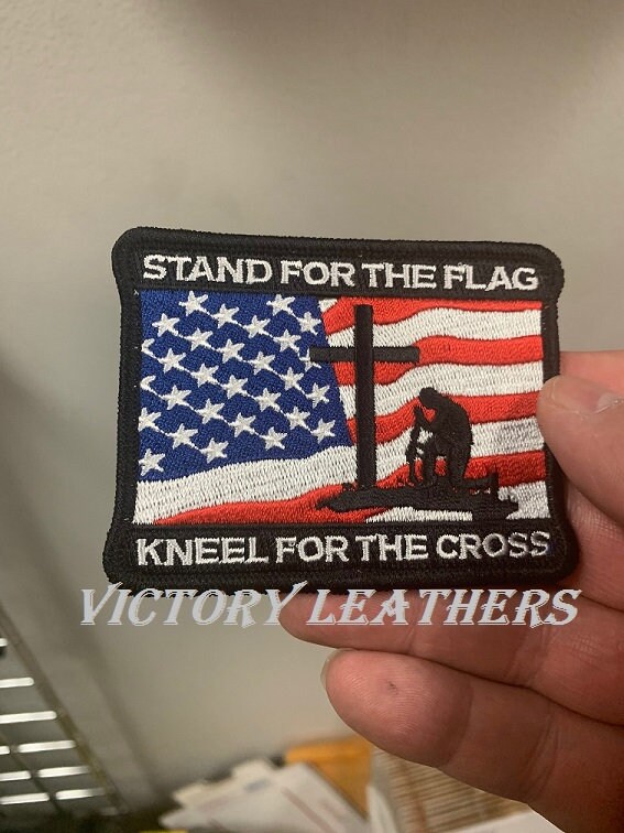 Stand for the Flag Kneel for the Cross Patch - Etsy