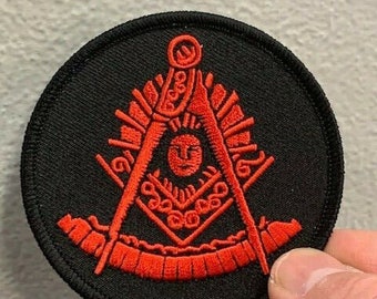 Masonic Past Master Embroidered Patch Black 3 - Etsy
