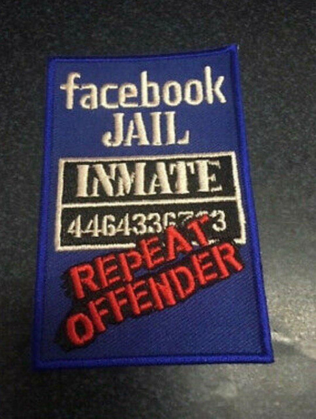 Facebook Jail Inmate Patch - Etsy